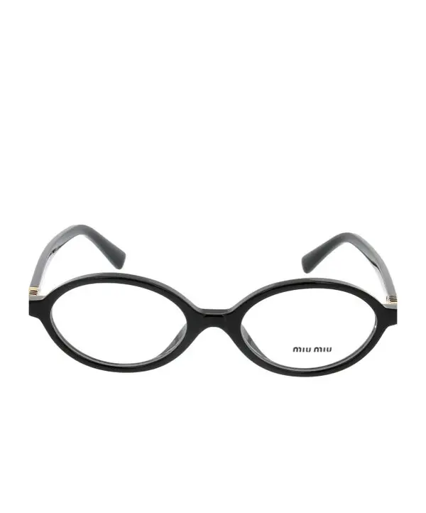 Miu Miu Oval Frame Eyewear - Black