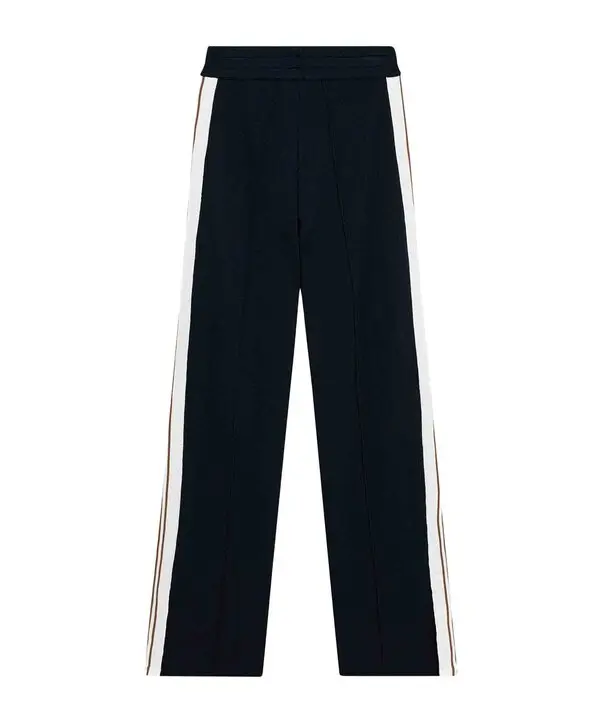 AUTRY Striped Wide-leg Pants - Navy