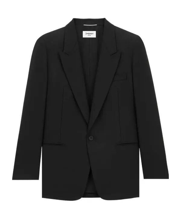 Saint Laurent Wool Chin Jacket - Black
