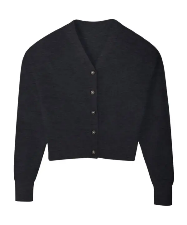 Jacquemus Logo Embroidered V-neck Cardigan - Black
