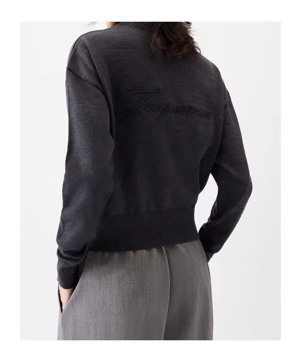 Jacquemus Logo Embroidered V-neck Cardigan