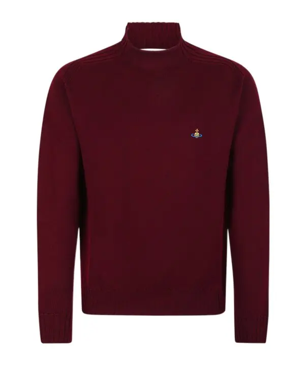 VIVIENNE WESTWOOD Orb Embroidered Fisherman Jumper - Brown