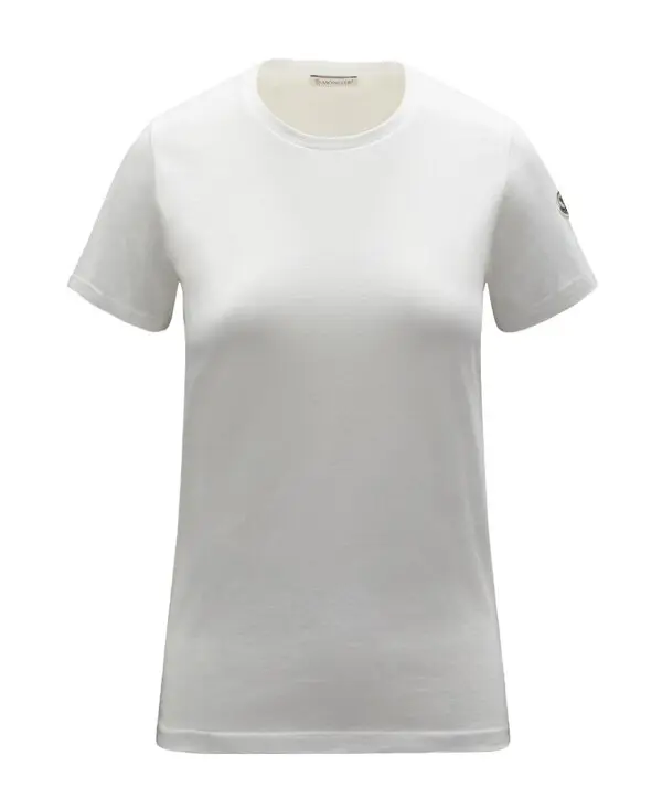 Moncler Logo Patch Crewneck T-shirt - White