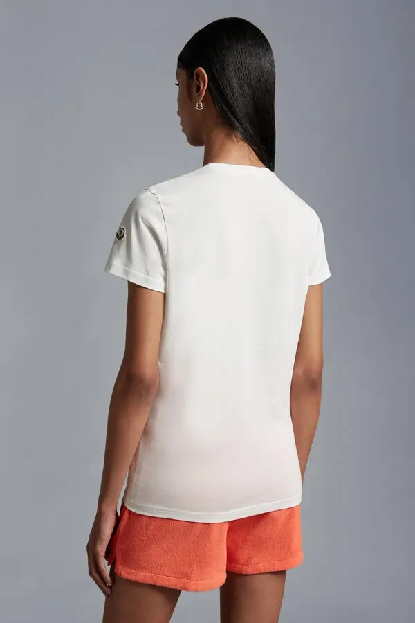 Moncler Logo Patch Crewneck T-shirt - White