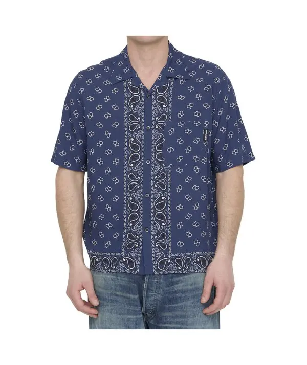 Palm Angels Paisley Printed Bowling Shirt