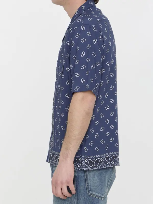 Palm Angels Paisley Printed Bowling Shirt