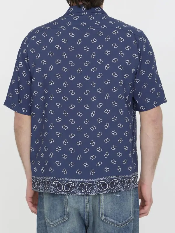 Palm Angels Paisley Printed Bowling Shirt