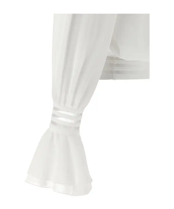 Elisabetta Franchi Off-the-shoulder Ruffle Sleeve Blouse - White