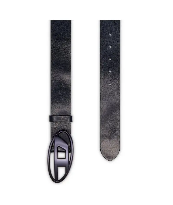 DIESEL® B-1dr Oval-d Buckle Belt - Dark Blue