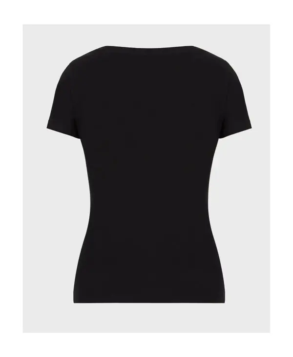 EA7 Logo Short-sleeve T-shirt - Black