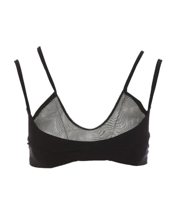 Attico The Amos Cropped Tank Top - Black