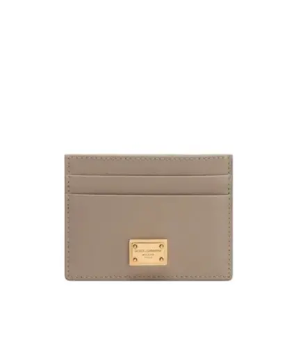 Dolce & Gabbana Logo-plaque Cardholder - Beige