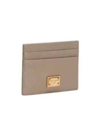 Dolce & Gabbana Logo-plaque Cardholder - Beige