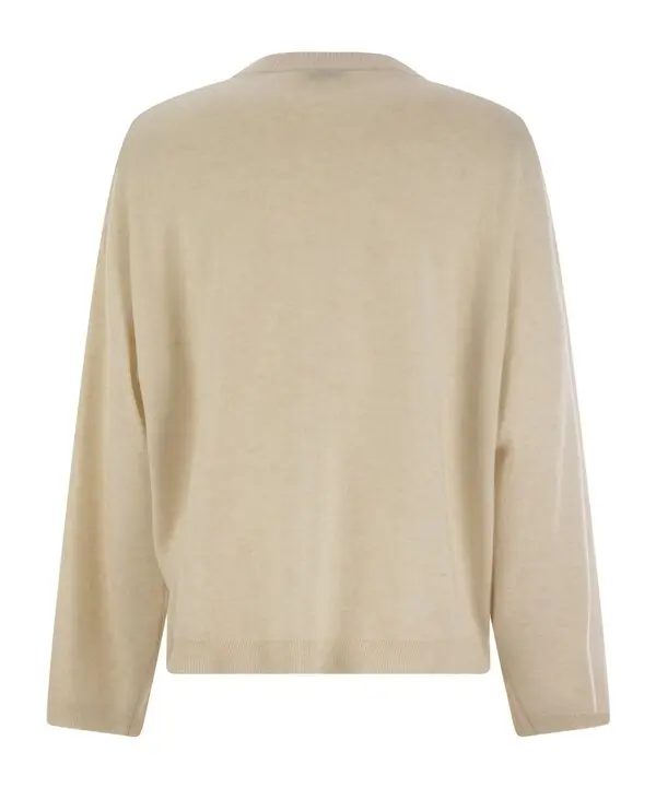 Brunello Cucinelli Ribbed Crew Neck Jumper With Pocket