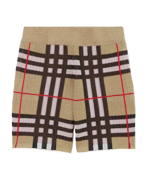 Burberry Checked Knee-length Knitted Shorts