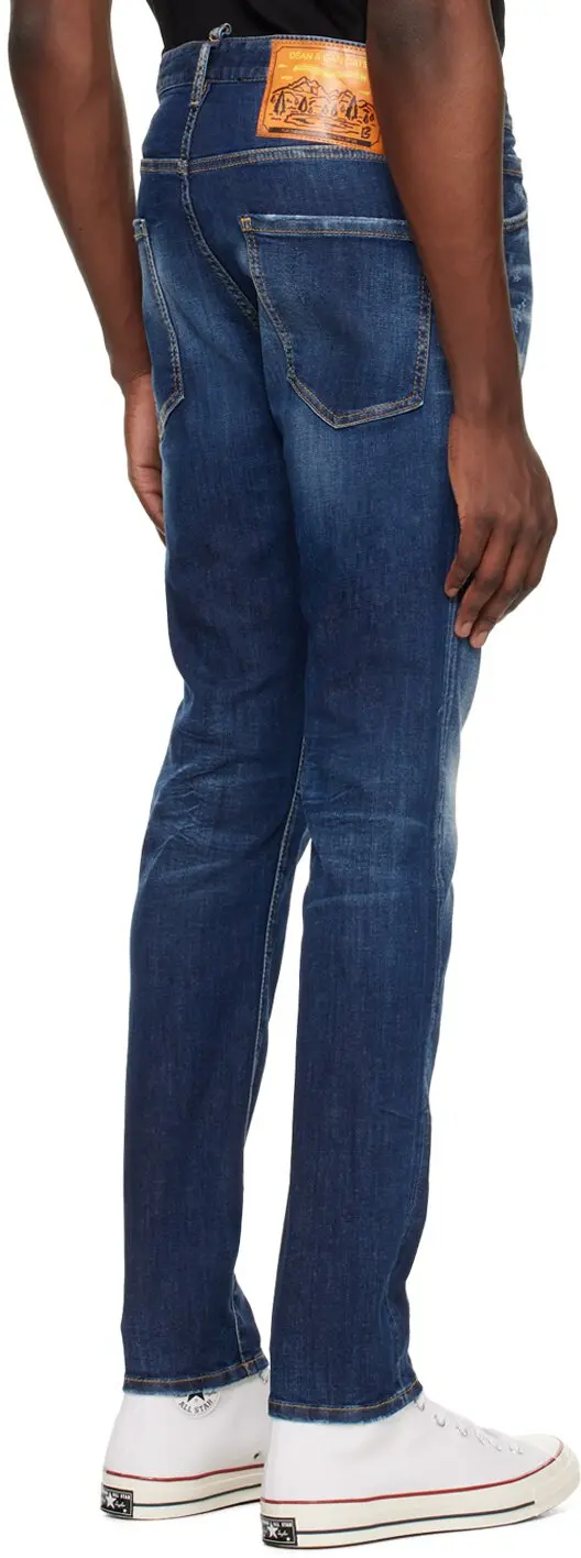 Dsquared2 Distressed Straight-leg Jeans - Blue