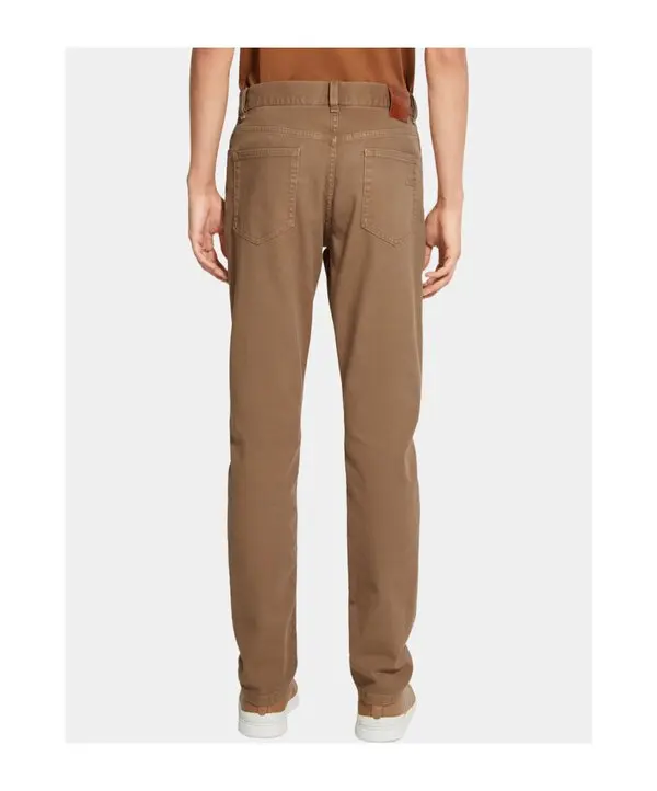 Zegna Casual Pants With Logo Decals And Belt Rings