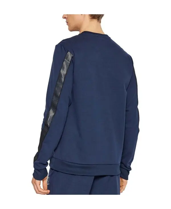 EA7 Navy Logo Printed Hoodie
