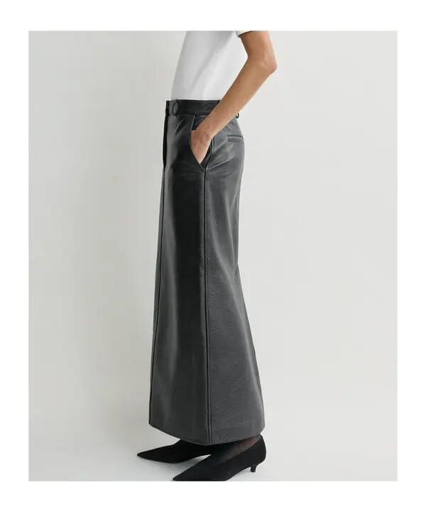 TOTEME Grained Leather Maxi Skirt