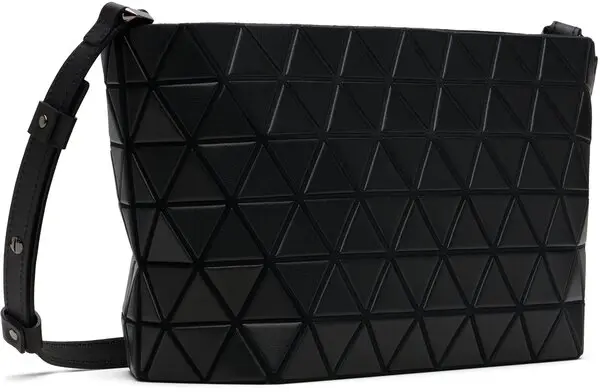 Issey Miyake Crystal Matte Zip-up Shoulder Bag - Black