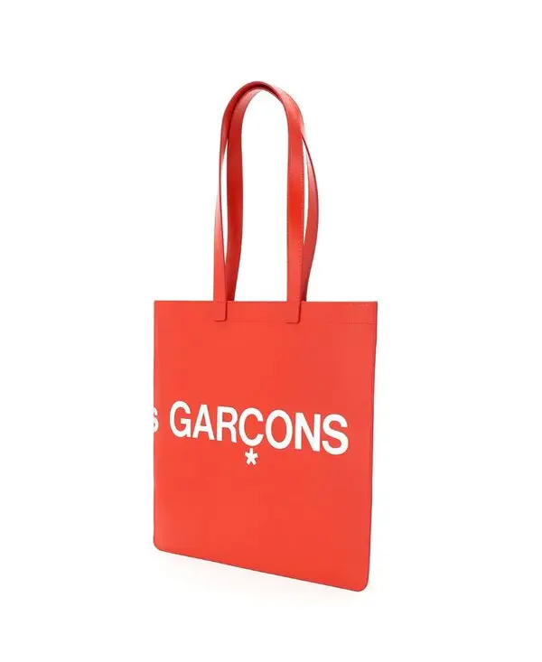 Comme Des Garçons Logo Tote Bag - Red