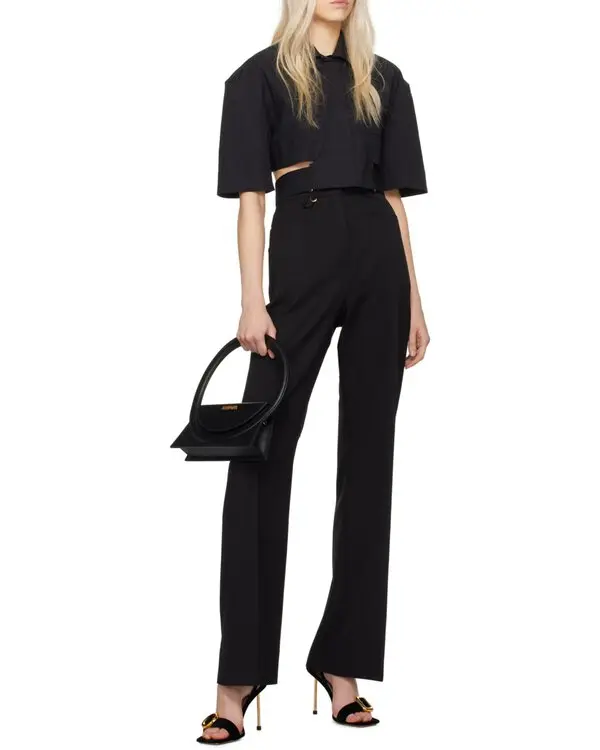 Jacquemus Wide Leg Pleated Trousers