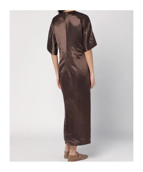 LOULOU STUDIO Round Neck Dress With Wide Sleeves And Slits