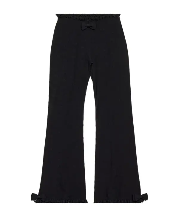 Balenciaga Flared Capri Pants With Bb Jacquard Logo