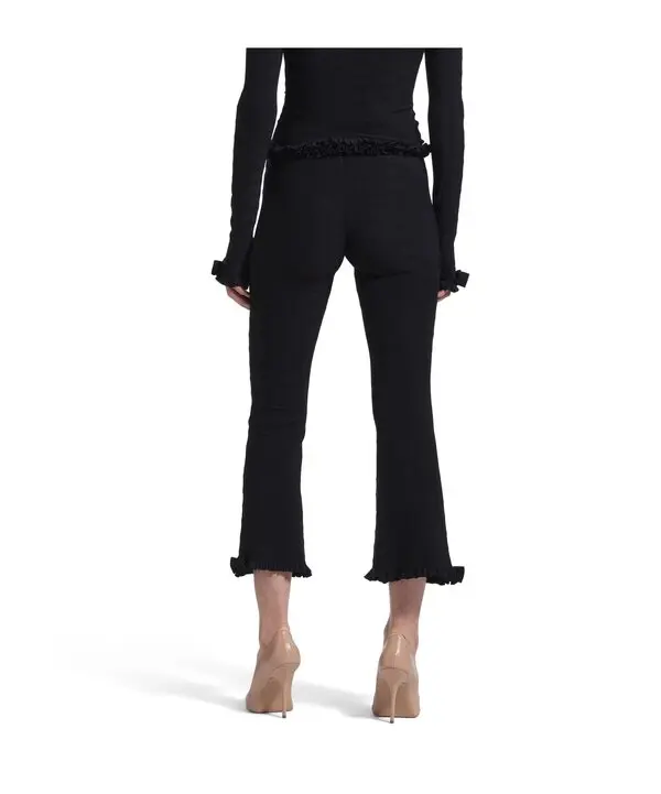 Balenciaga Flared Capri Pants With Bb Jacquard Logo