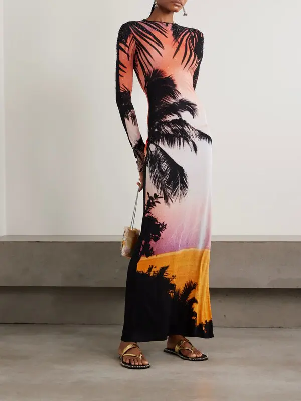 Rabanne Thunderstorm-printed Maxi Dress - Multi-color