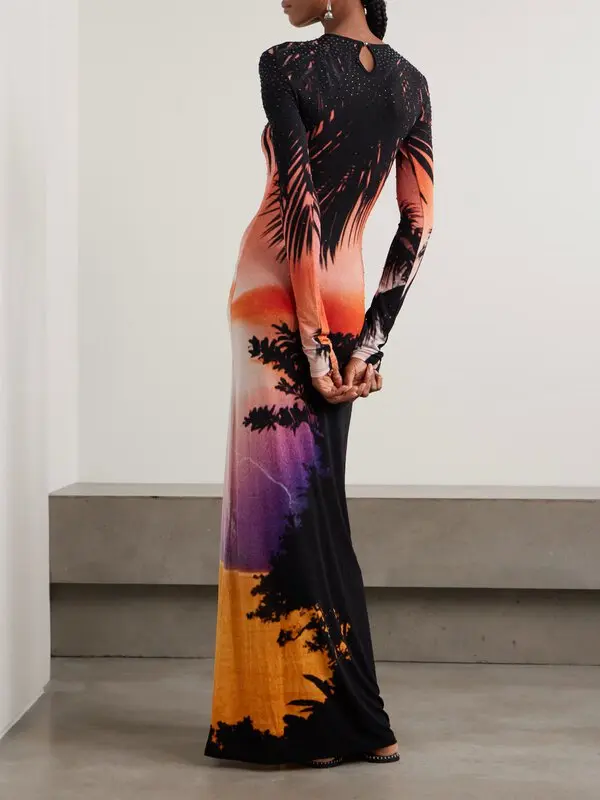 Rabanne Thunderstorm-printed Maxi Dress - Multi-color
