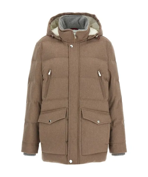 Brunello Cucinelli Zip-up Hooded Jacket - Brown