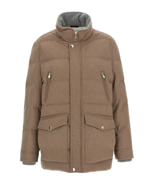 Brunello Cucinelli Zip-up Hooded Jacket - Brown