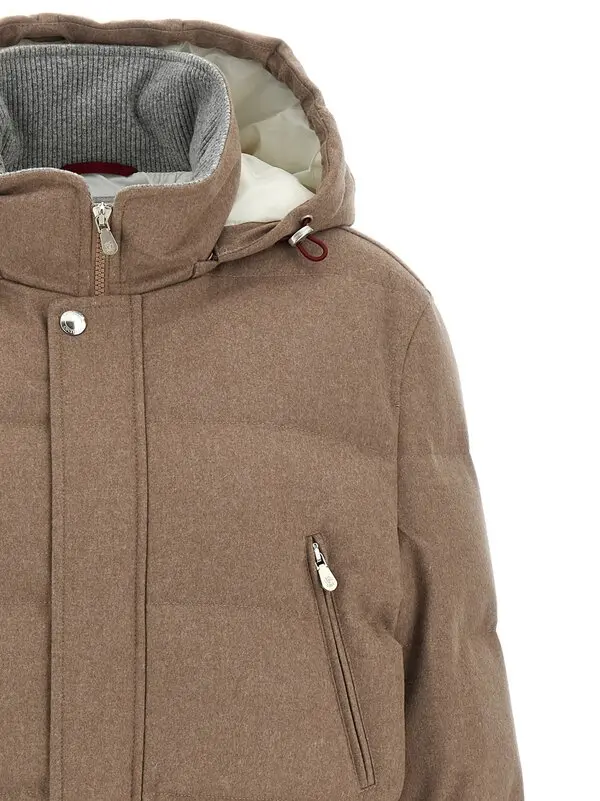 Brunello Cucinelli Zip-up Hooded Jacket - Brown