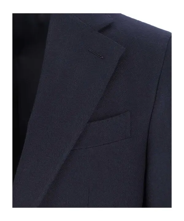 Caruso Single-breasted Jacket With Notch Lapel