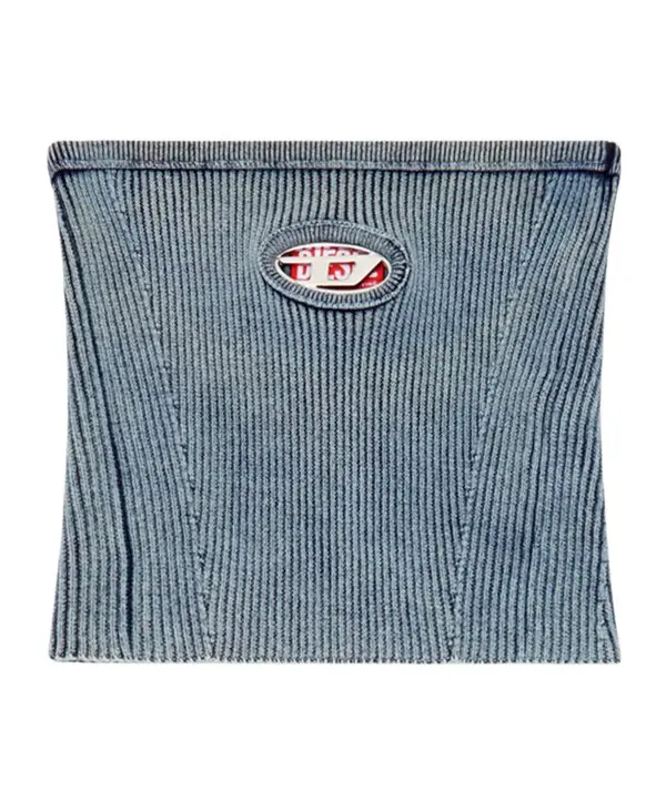 DIESEL® Ribbed Tube Top With Oval D Plaque - Dark Blue