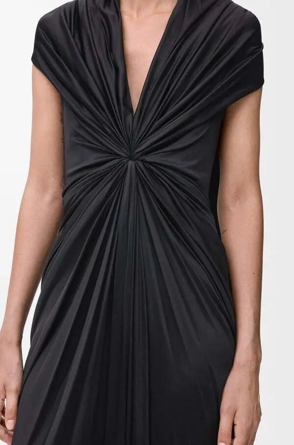 Loewe Gathered Draped Sleeveless Dress