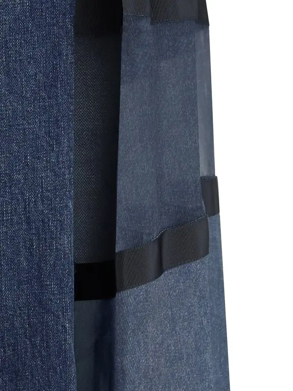 Sacai Panelled Wide Leg Jeans