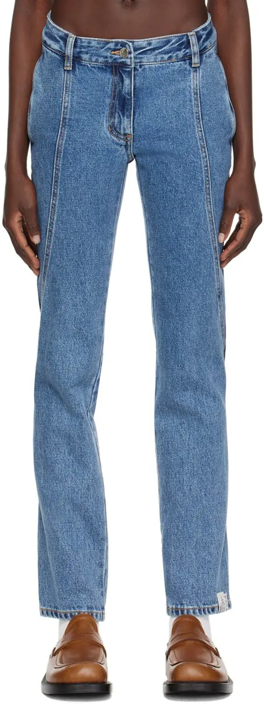 ADER ERROR Stitched Belt-loop Jeans