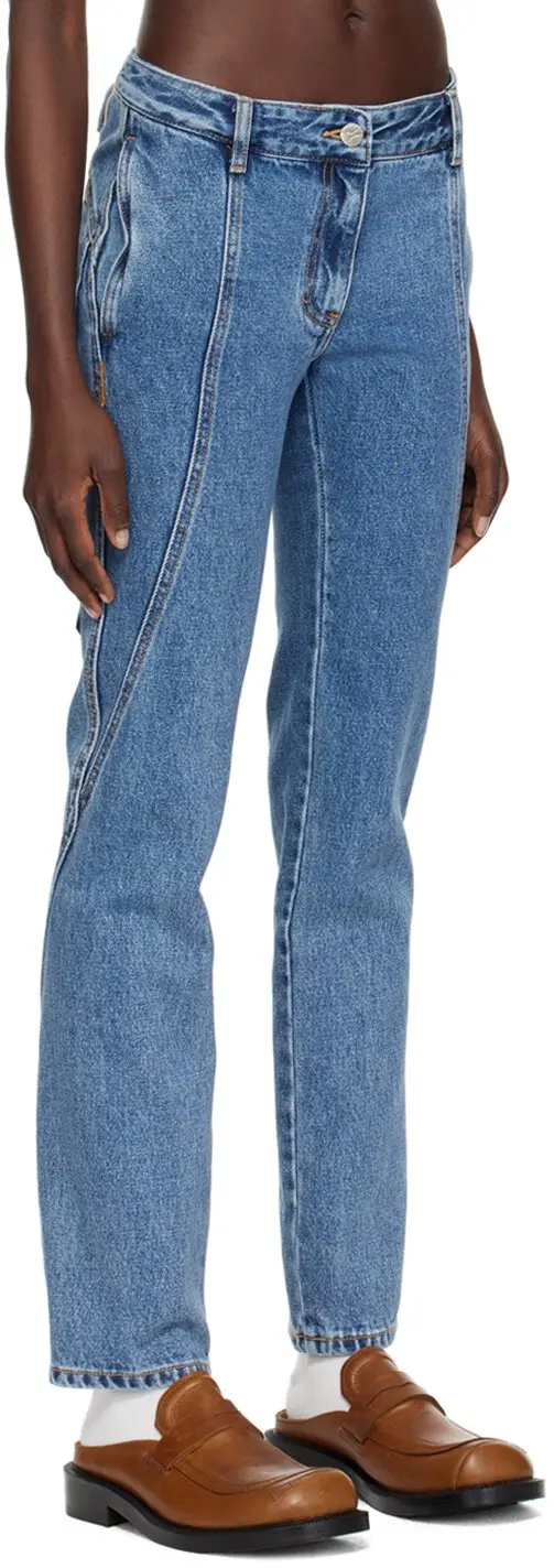 ADER ERROR Stitched Belt-loop Jeans
