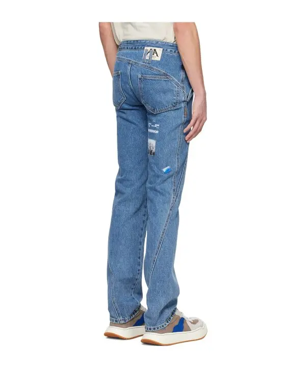 ADER ERROR Stitched Belt-loop Jeans