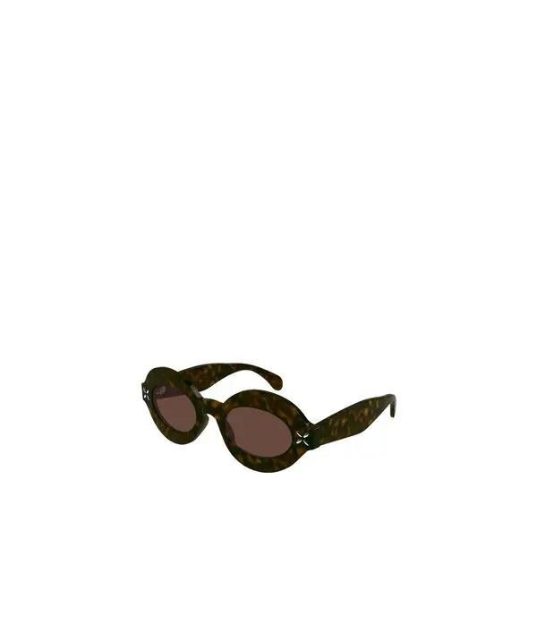 Alaïa Oval Frame Sunglasses - Brown
