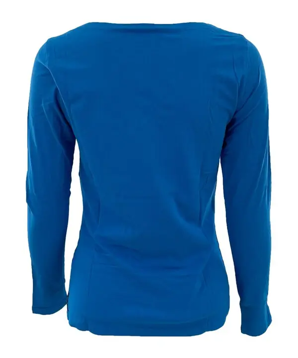 Emporio Armani Embellished Logo Long Sleeve T-shirt - Blue