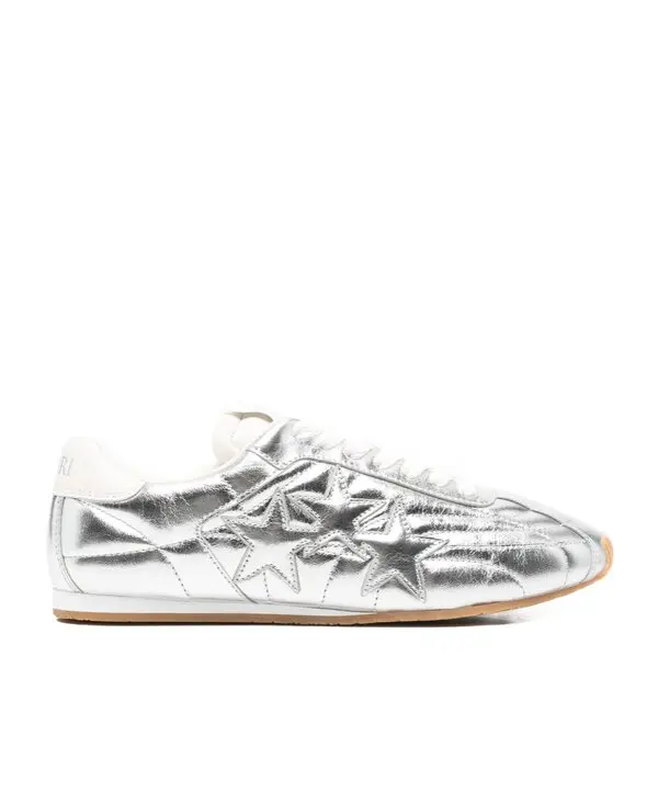 Amiri Pacific Football Slim Lace-up Sneakers - Silve