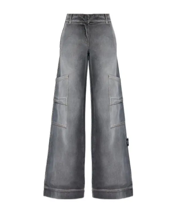 Off-White Denim Toybox" Cargo Pants - Gray