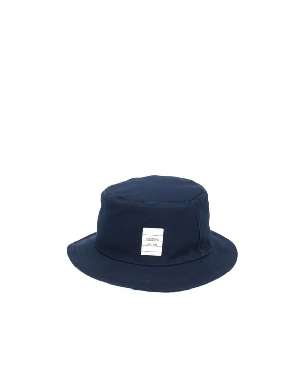 Thom Browne Logo Cloth Fisherman's Hat - Blue