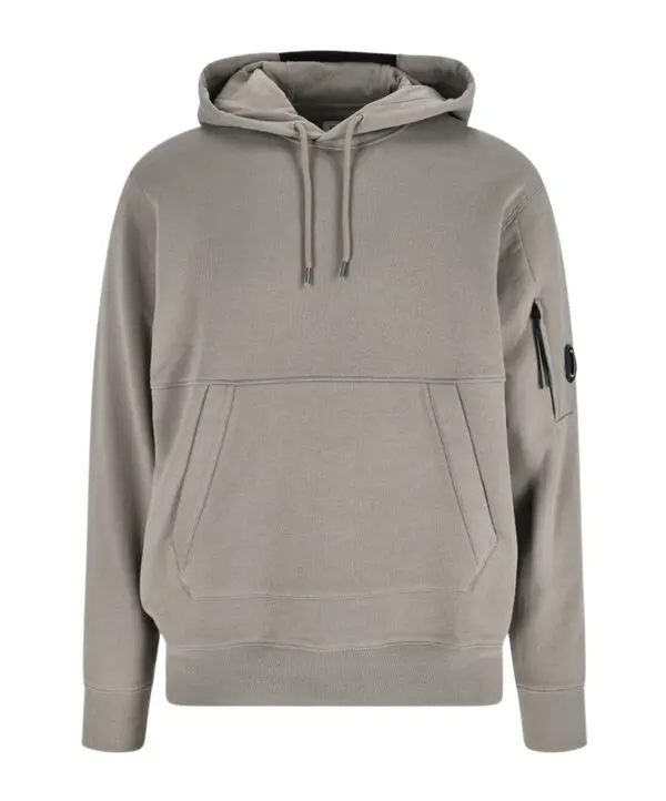 C.P. COMPANY Hooded Fleece Sweater - Gray
