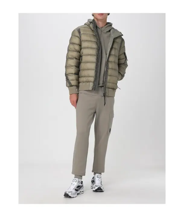 C.P. COMPANY Hooded Fleece Sweater With Kangaroo Pocket - Gray