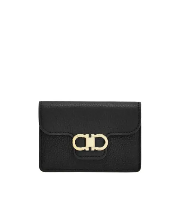 FERRAGAMO Gancini Key Holder - Black