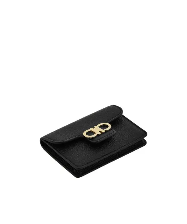 FERRAGAMO Gancini Key Holder - Black